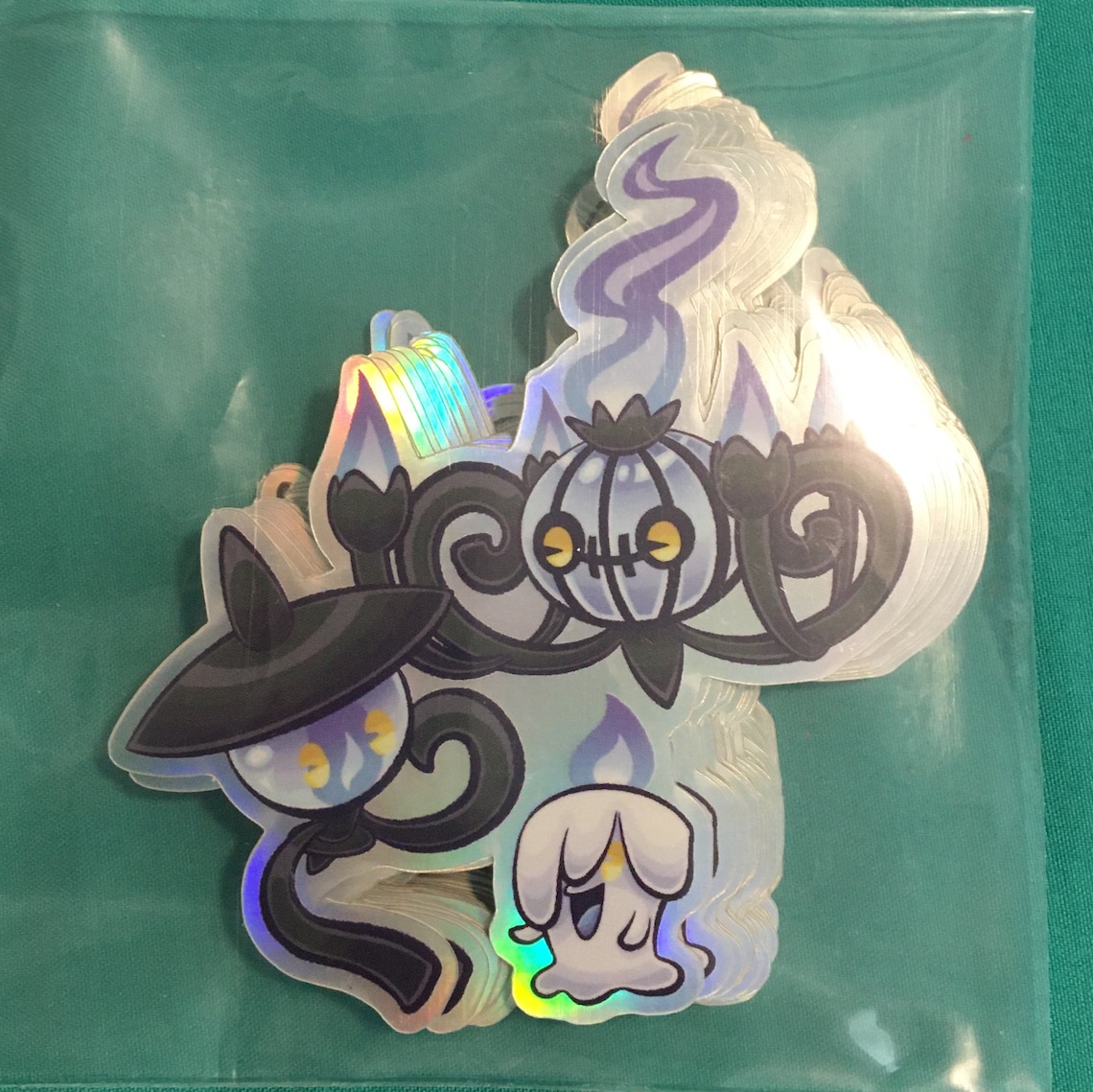Cute Chandelure Litwick and Lampent Pokemon Holographic - Etsy