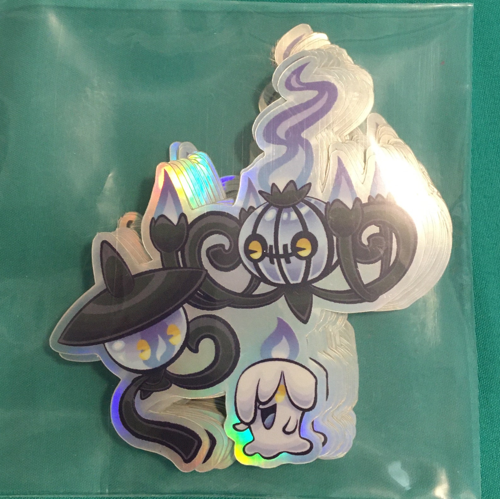 Cute Chandelure Litwick and Lampent Pokemon Holographic - Etsy