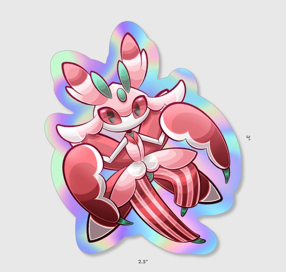 Cute Lurantis Holographic Pokémon Sticker - Etsy