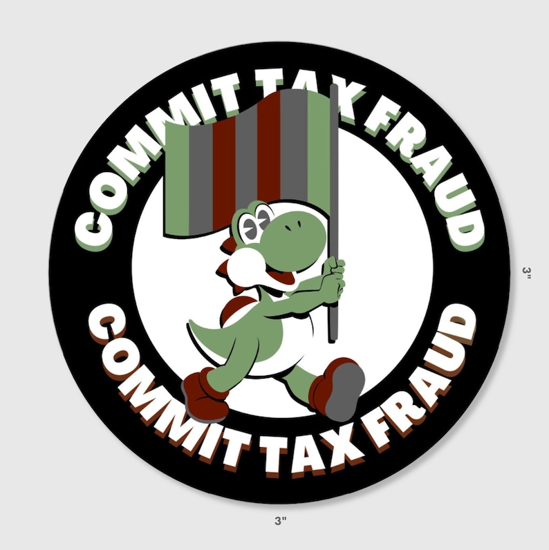 Tax Fraud Pride Vinyl Yoshi Sticker - Etsy