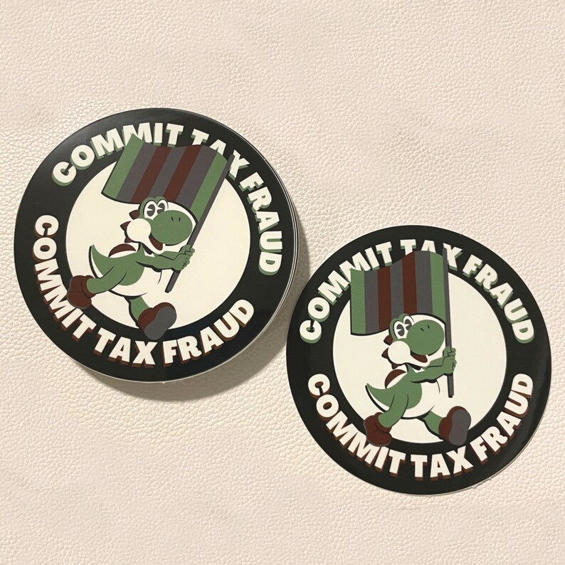 Tax Fraud Pride Vinyl Yoshi Sticker - Etsy