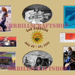 Led Zeppelin 1977 Day On The Green Photo Collage | Etsy