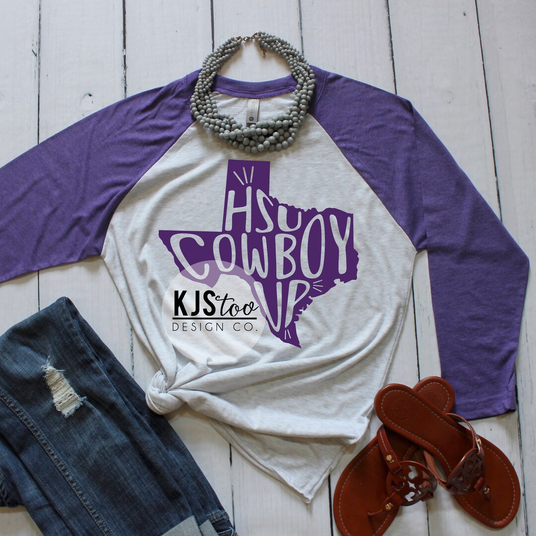 Hardin Simmons University Tee - HSU Raglan - Purple and Gold HSU Tee ...