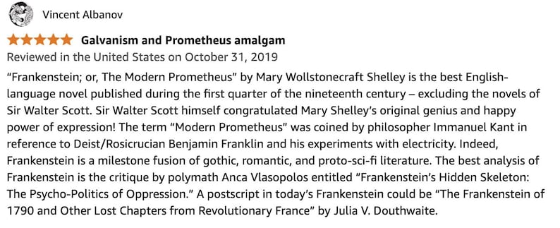 Frankenstein Or, the Modern Prometheus by Mary Wollstonecraft godwin ...