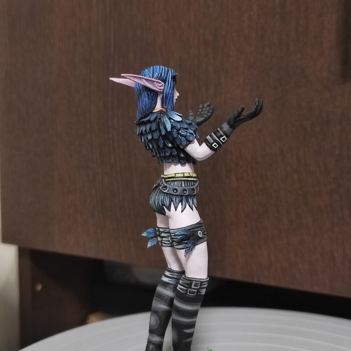 Night elf female sculpture World Of Warcraft figurine Elf | Etsy