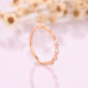 Eternity Wedding Bands/ Dainty Rings/ Colorless Moissanite - Etsy