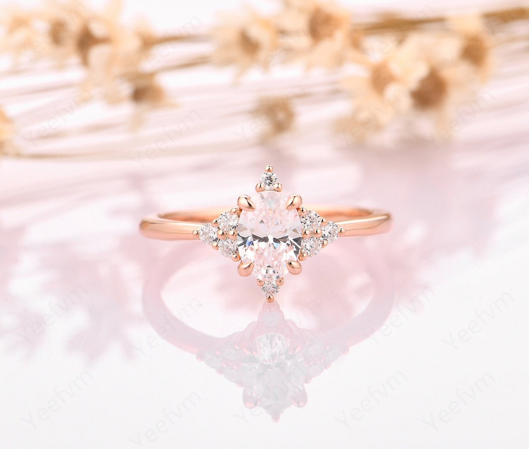 Promise Bridal Ring/ Art Deco Simulated Diamond Wedding Ring/ - Etsy