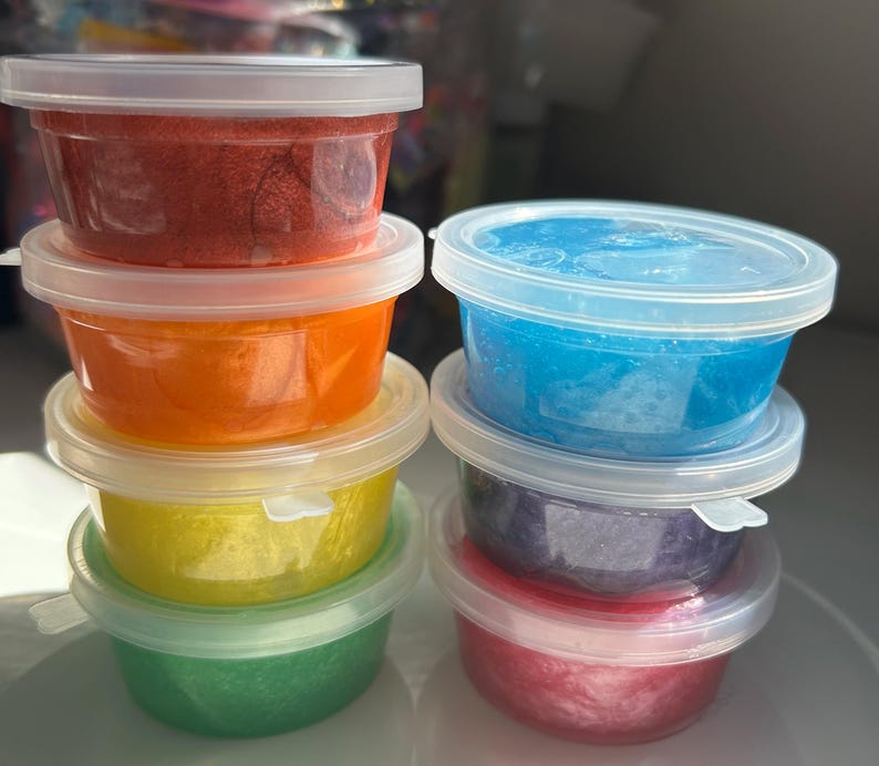 Rainbow Shimmer Clear Slime Bundle - Etsy