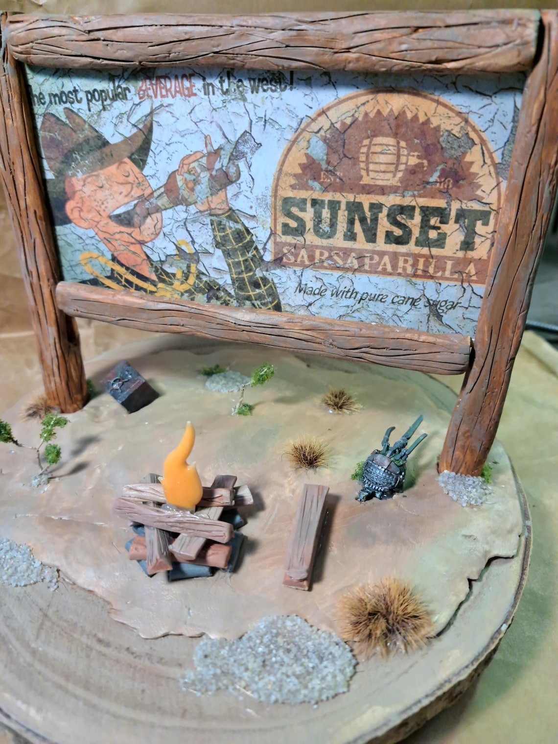 Fallout New Vegas Billboard Diorama Light up Statue Display Desk ...