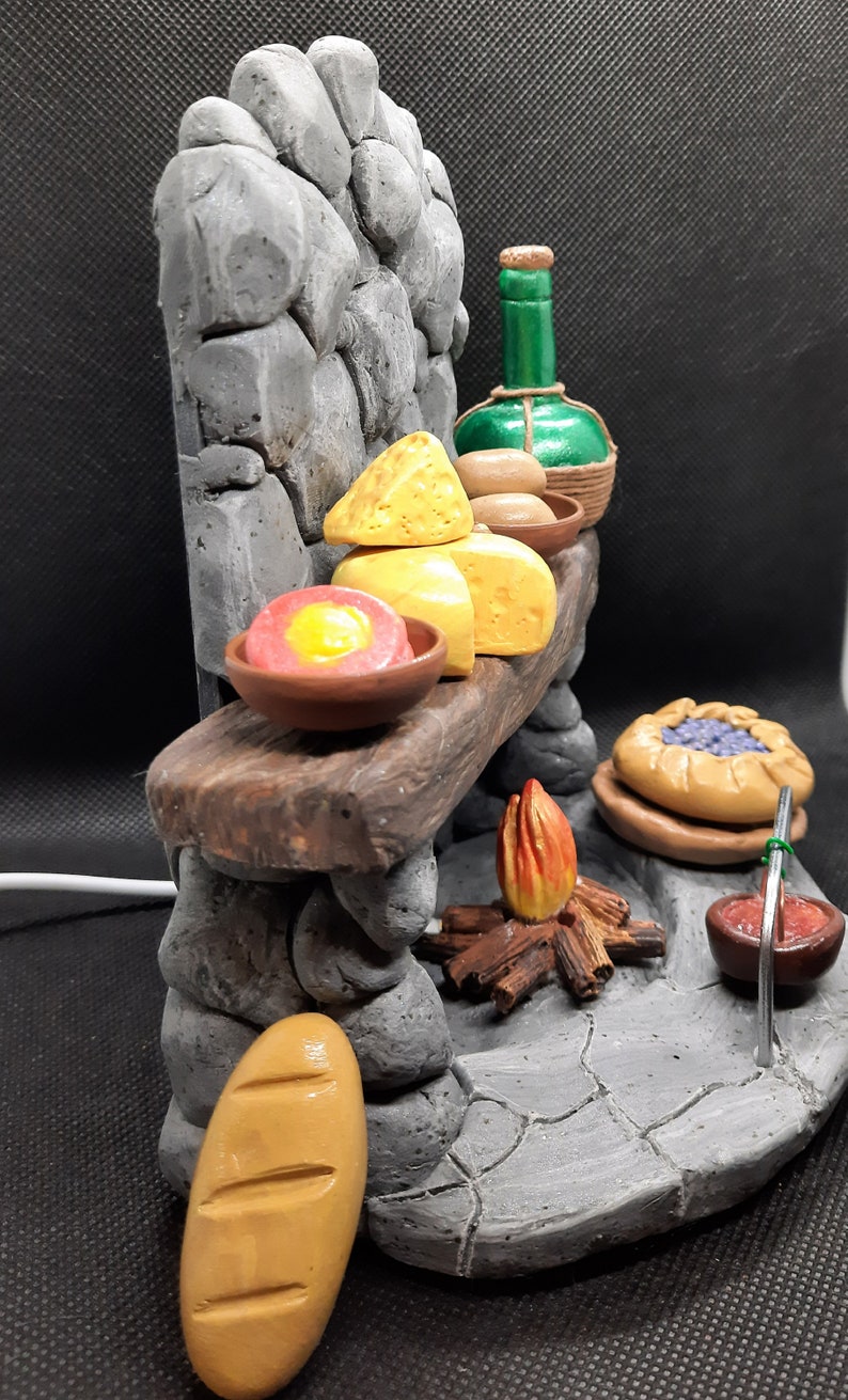 Skyrim NEW Upgraded Light up Handmade Fireplace, With Ingredients, Fire ...