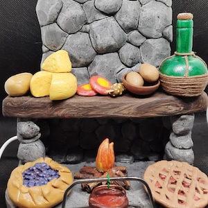 Skyrim NEW Upgraded Light up Handmade Fireplace, With Ingredients, Fire ...