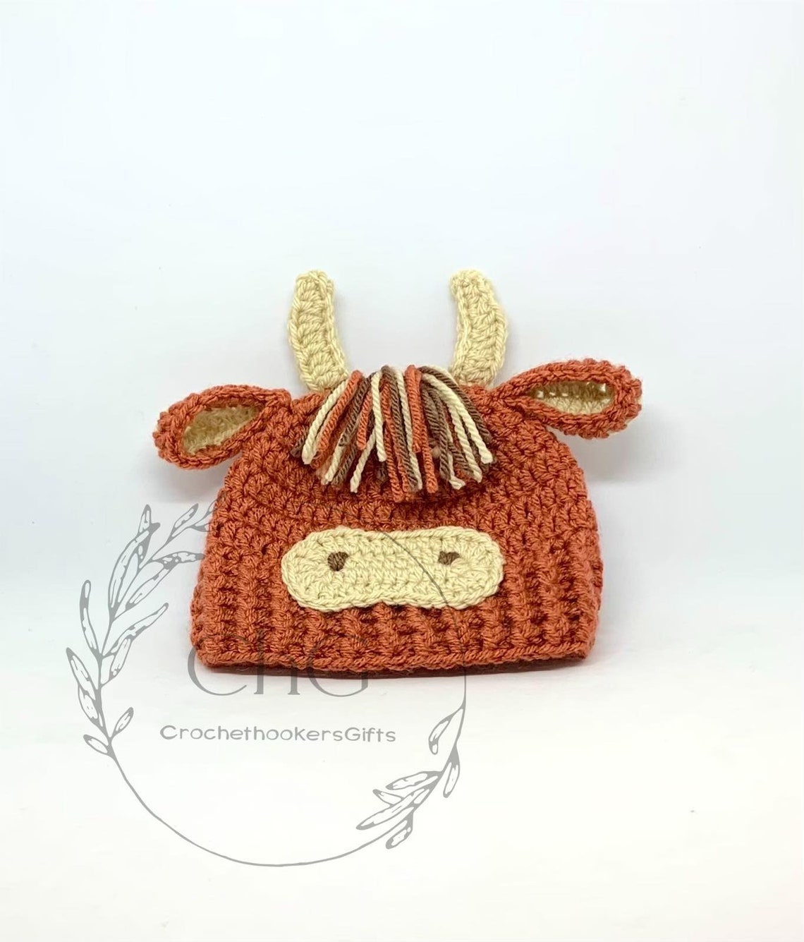 Cow Hat Highland Cow Hat Cow Beanie Baby Cow Hat New Baby - Etsy