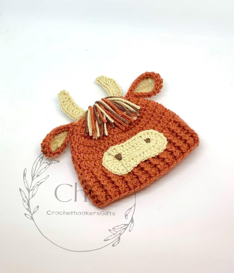 Cow Hat Highland Cow Hat Cow Beanie Baby Cow Hat New Baby - Etsy