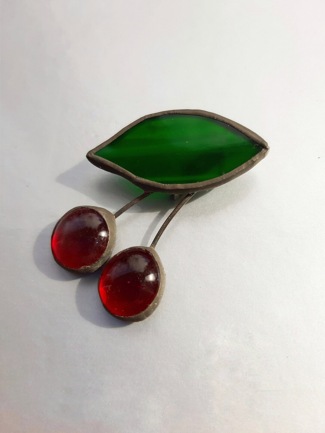 Cherry Brooch - Cherry Pin - Cherry Fruit Badge - Juicy Sweet Cherry ...