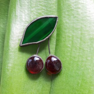 Cherry Brooch Cherry Pin Cherry Fruit Badge Juicy Sweet Cherry Jewelry ...