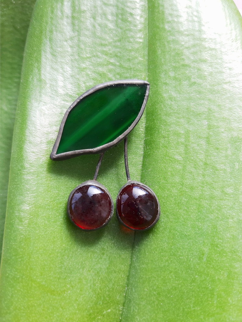 Cherry Brooch Cherry Pin Cherry Fruit Badge Juicy Sweet - Etsy