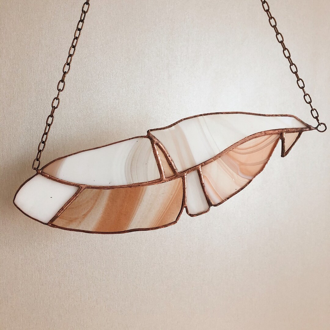 Stained Glass Feather - Falcon Suncatcher - Etsy