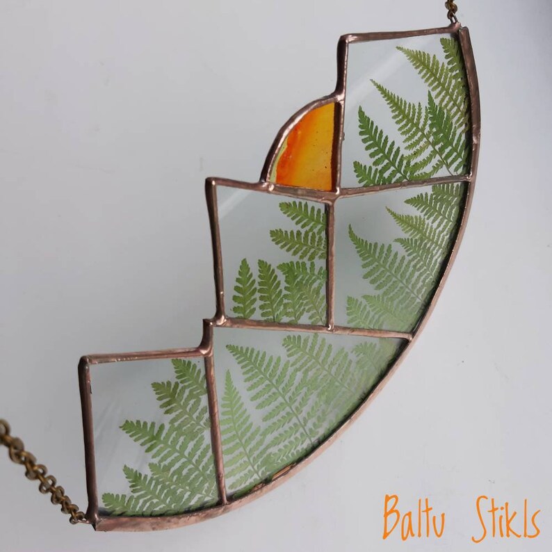 Stained Glass Mountains Dried Ferns Decor Pressed Ferns - Etsy Canada