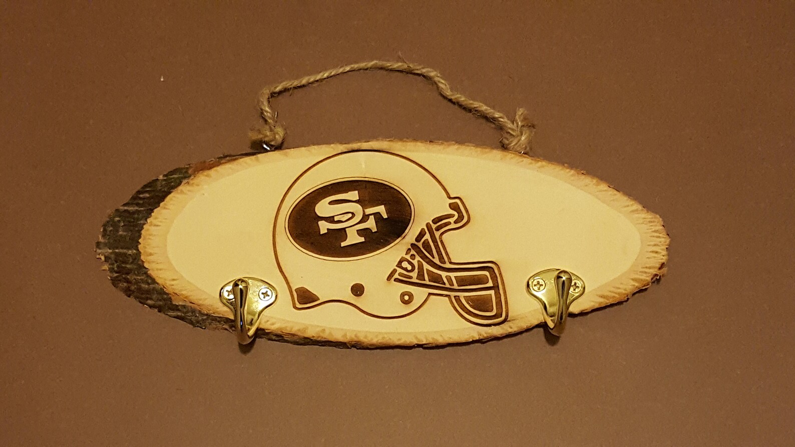 San Francisco 49ers Key Holder Basswood Slice Wood Frame - Etsy