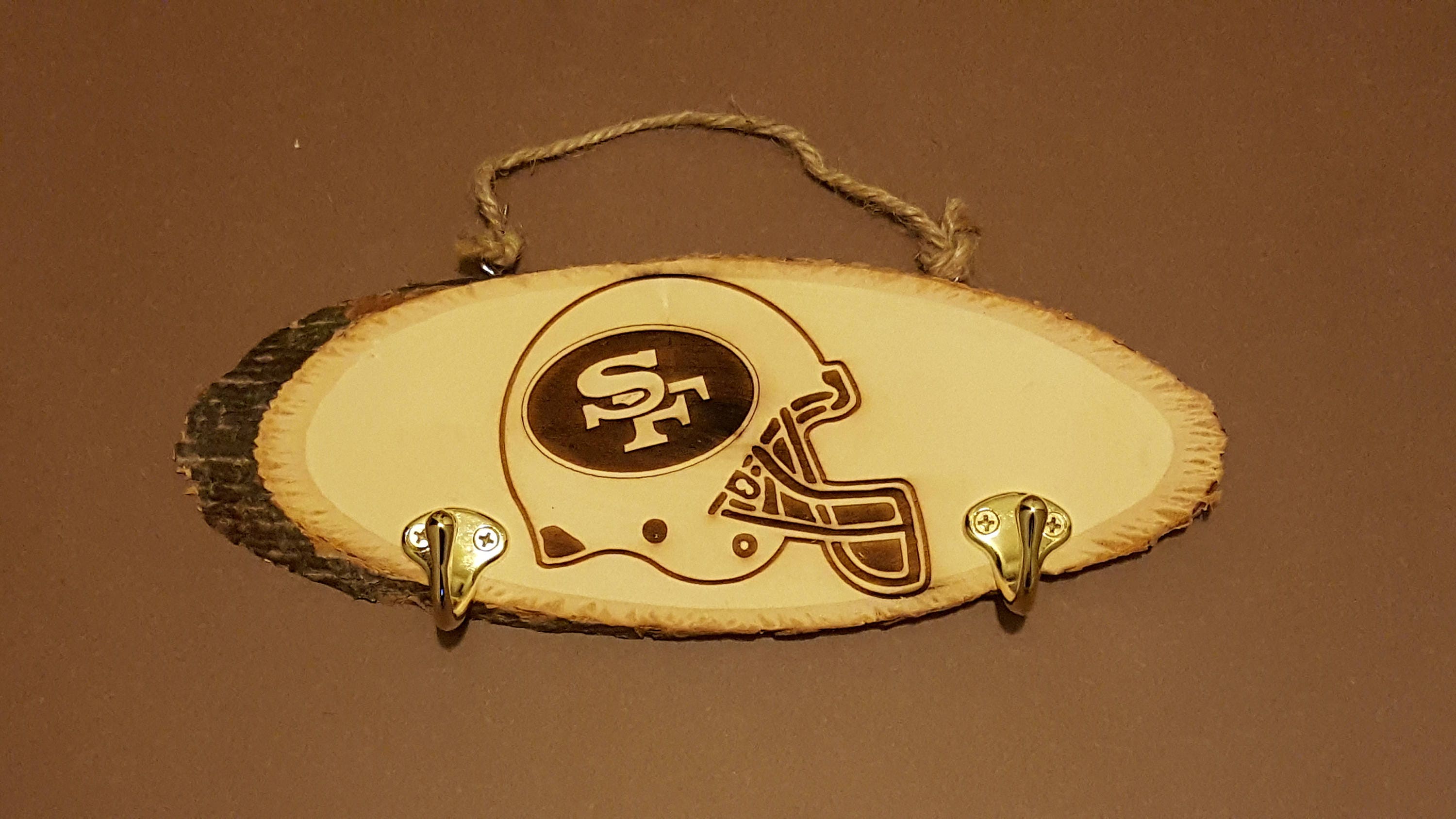 San Francisco 49ers Key Holder Basswood Slice Wood Frame - Etsy
