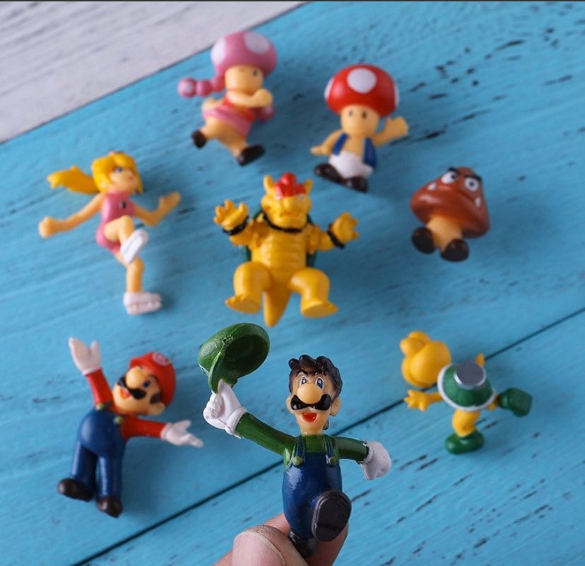 Super Mario Magnets 8 Characters Set - Etsy Sweden