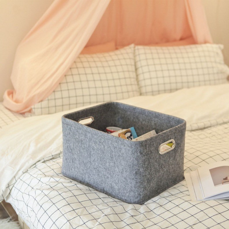 Container Foldable Box Felt Storage Basket Sundries Container - Etsy