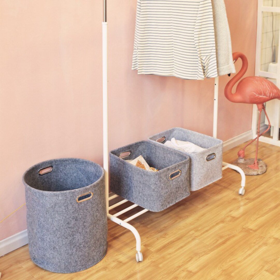 Container Foldable Box Felt Storage Basket Sundries Container Clothes ...