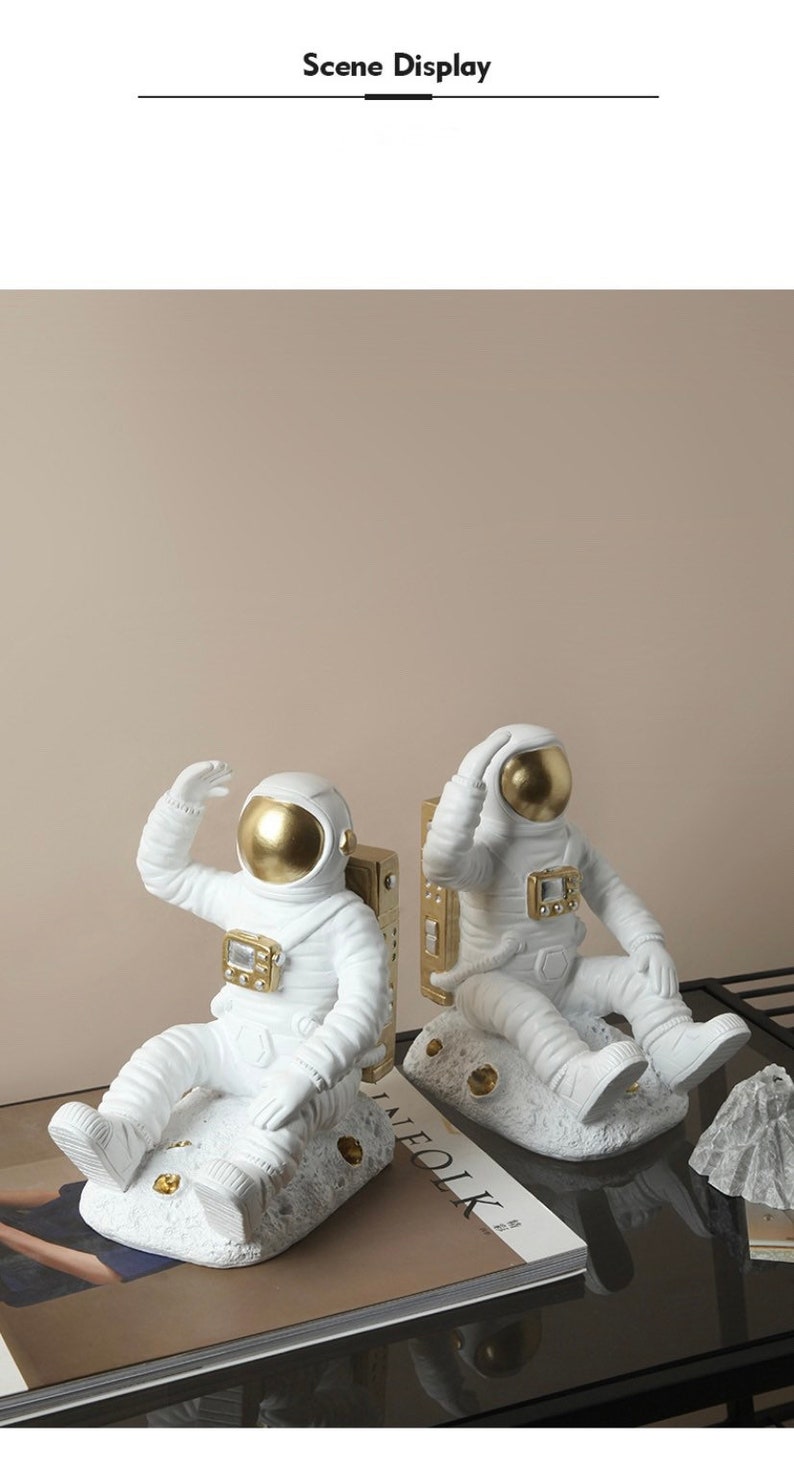 Astronauts Decorative Bookends Space Bookends for - Etsy