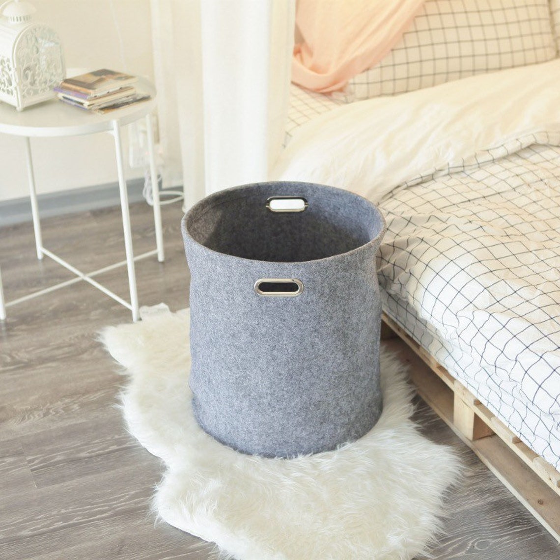 Container Foldable Box Felt Storage Basket Sundries Container - Etsy