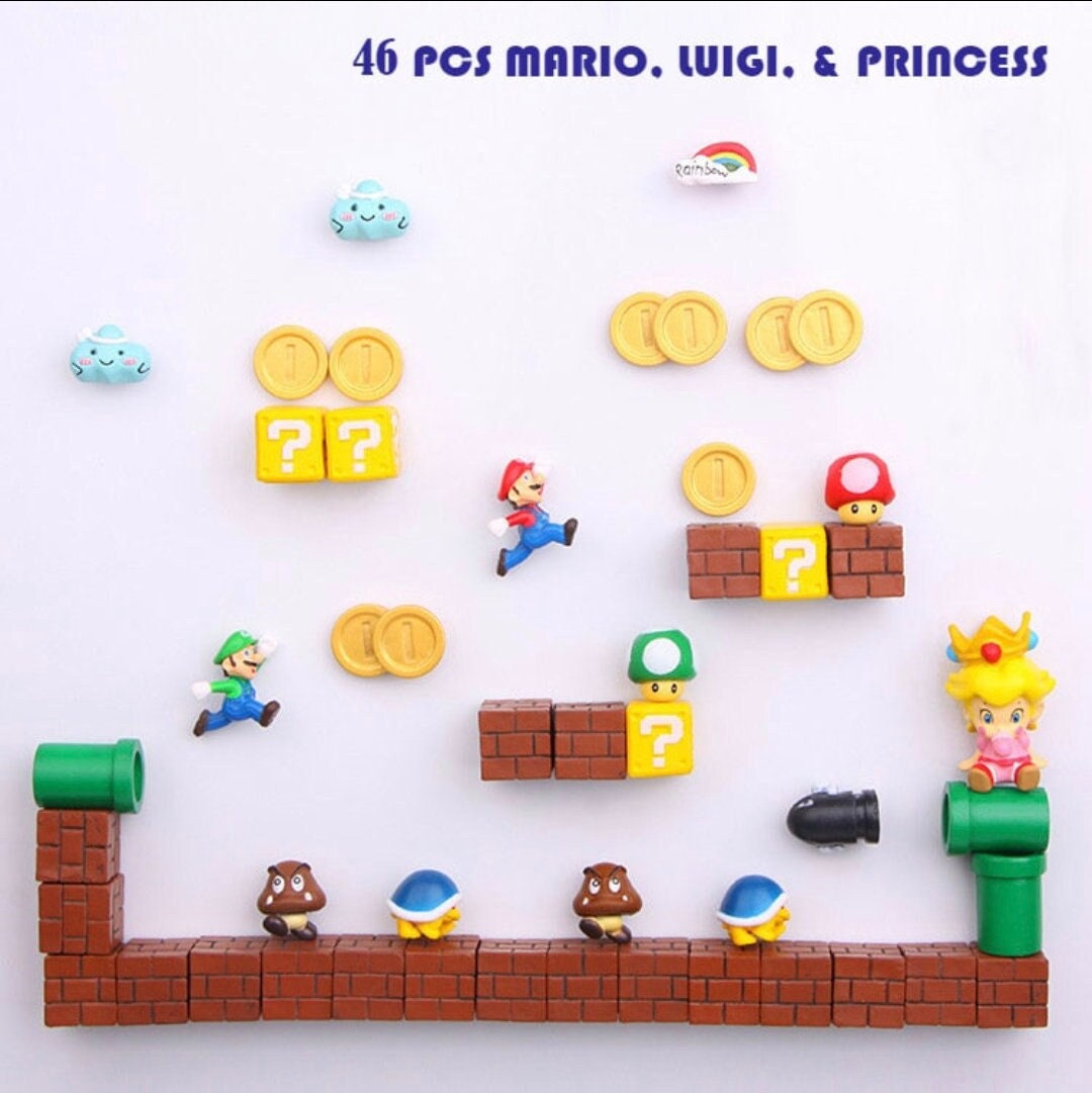 Super Mario Fridge Decoration Set - Etsy