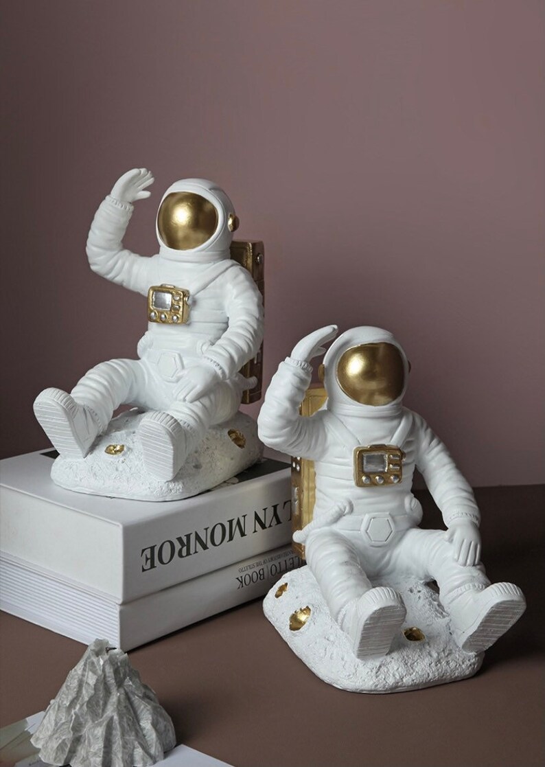 Astronauts Decorative Bookends Space Bookends for - Etsy