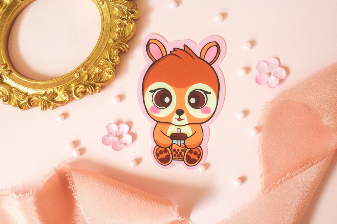 Bambi Boba Sticker, Vinyl Sticker , Waterproof Sticker , Bubble Tea ...