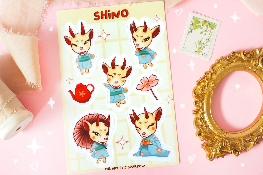 Shino Animal Crossing Sticker Sheet / New Horizons / Vinyl Sticker ...