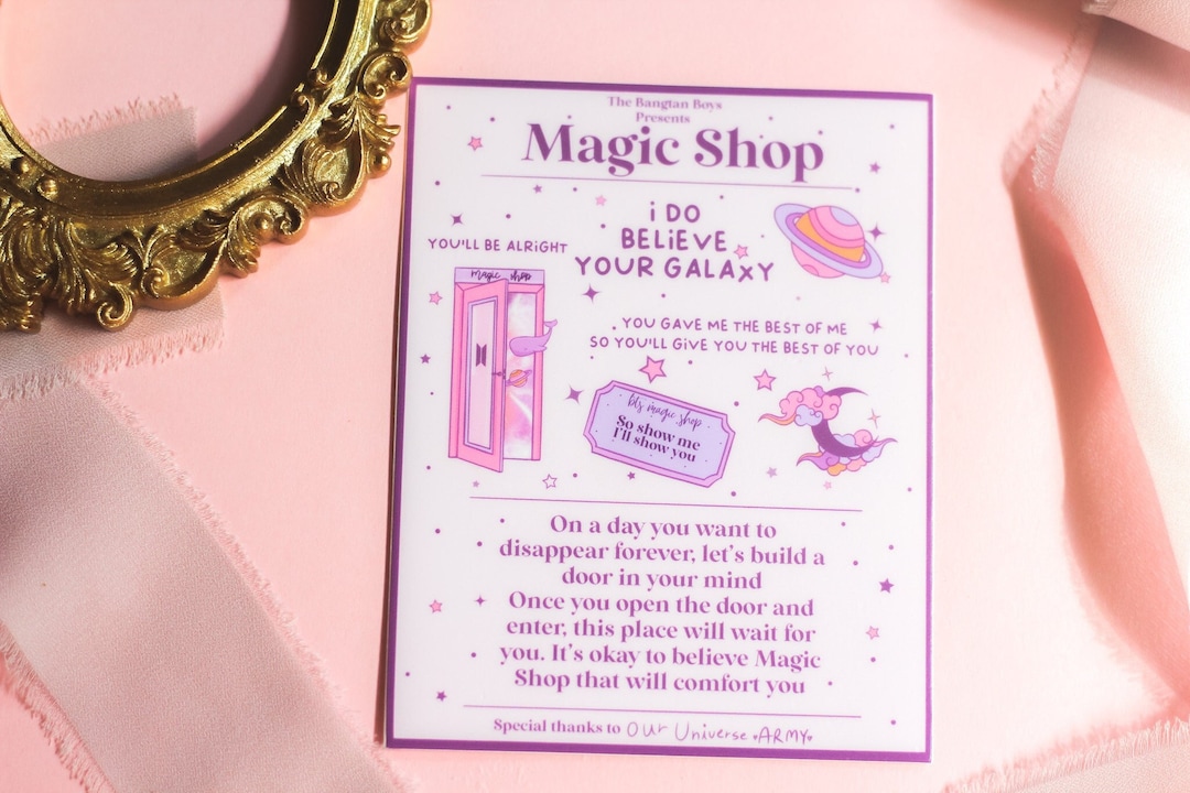 Magic Shop Sticker, BTS, Bangtan Boys, I Purple You, ARMY, Waterproof ...