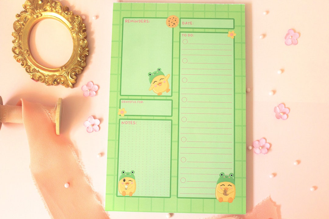 Cute Baby Duck Daily Planner Pad, Kawaii, Stationery, Tearaway Sheets ...