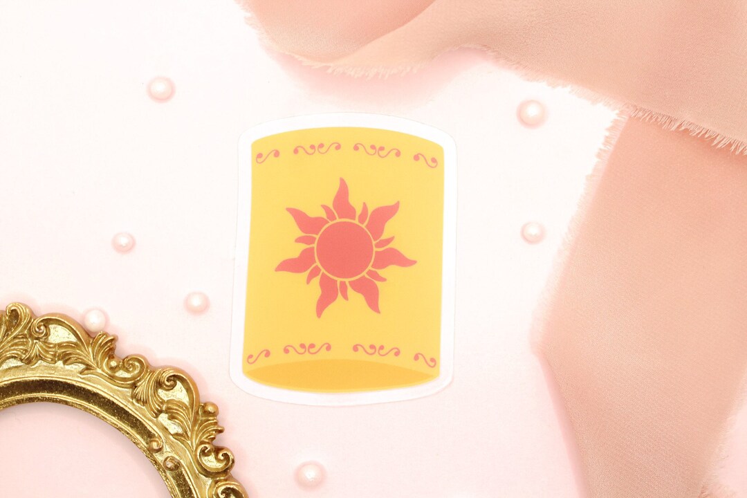 Tangled Lantern CLEAR Sticker, Tangled Sun, Rapunzel, Waterproof, Vinyl ...