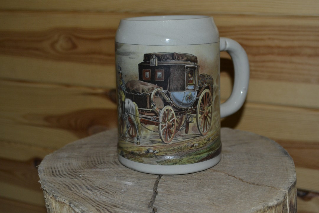 Vintage Clay Barware Beer Glass Made in West Germany Traditional Pint ...