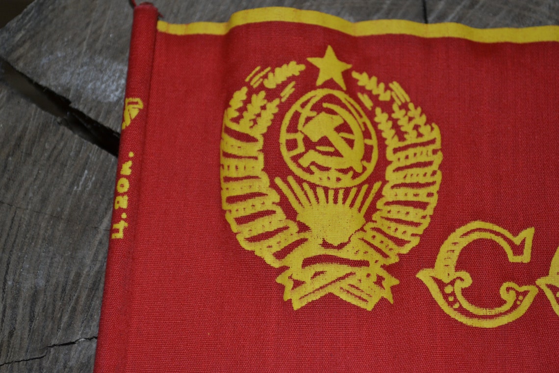 Soviet red flag USSR Flag Vintage small flag 1 May day Red | Etsy