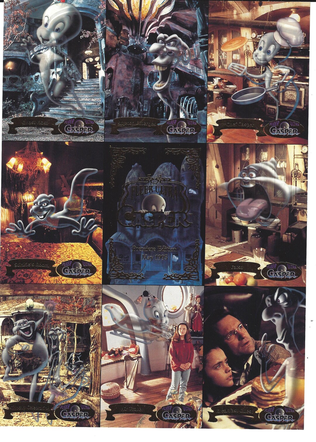 Fleer Ultra Casper Movie Trading Cards Promo Uncut Sheet With - Etsy