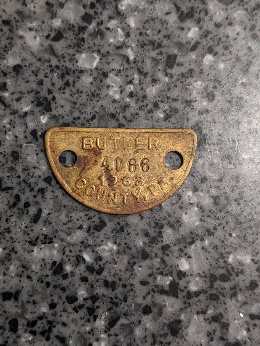 Vintage Dog License Tag 1963 Butler County PA Pennsylvania Dog Tax ...
