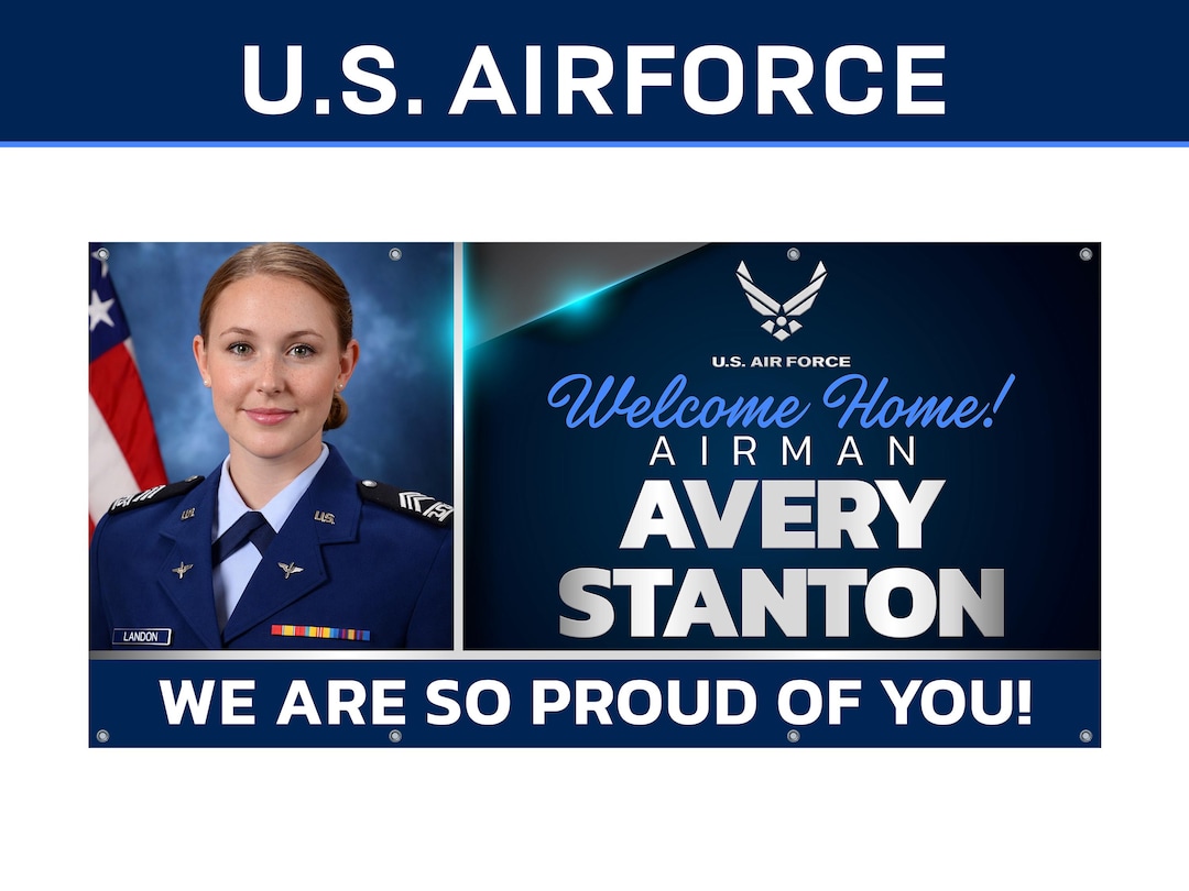 Personalized Air Force Welcome Home Banner | Photo, Name & Rank - Etsy