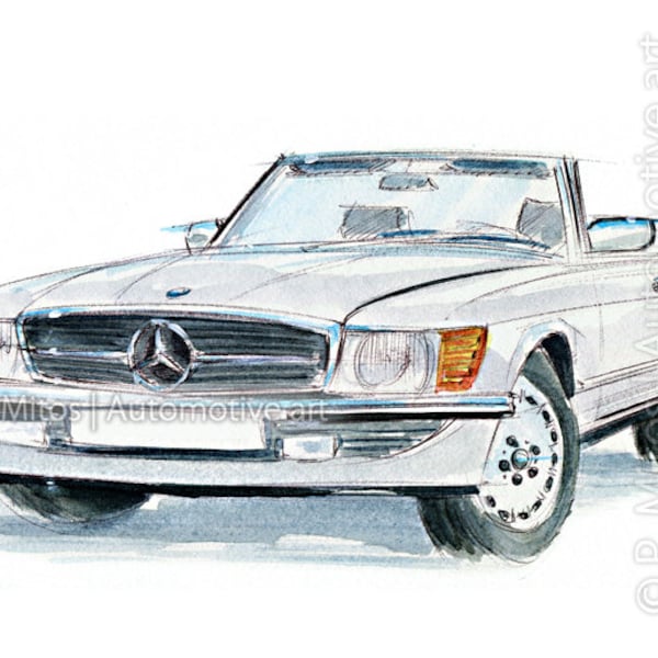 Mercedes Benz Painting - Etsy