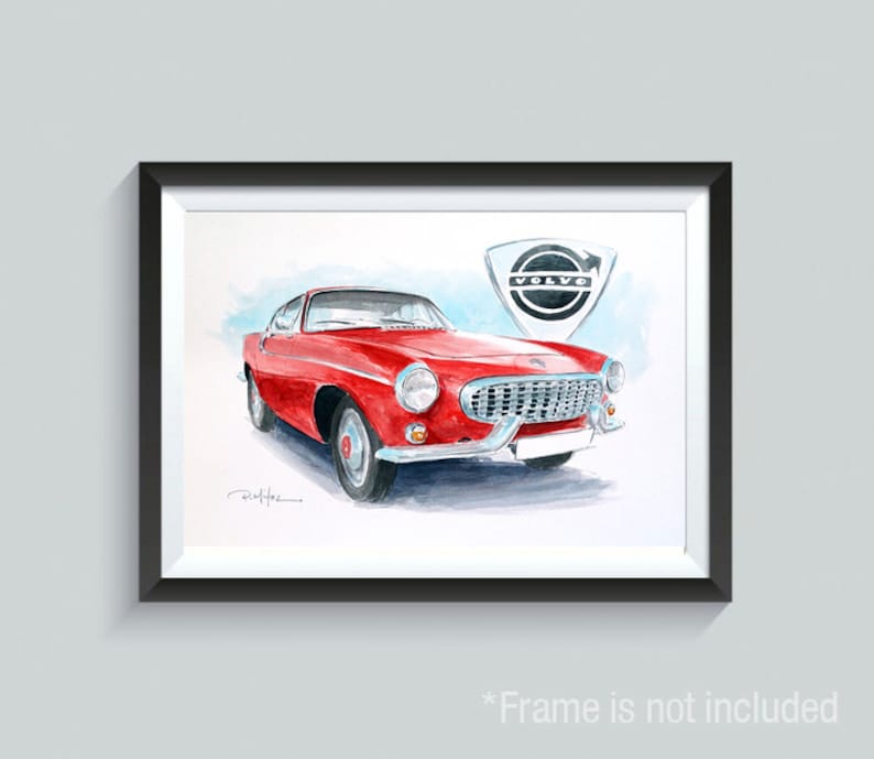 Volvo P1800 Coupe / Classic Car / Vintage Car / Automotive Art / Gift ...