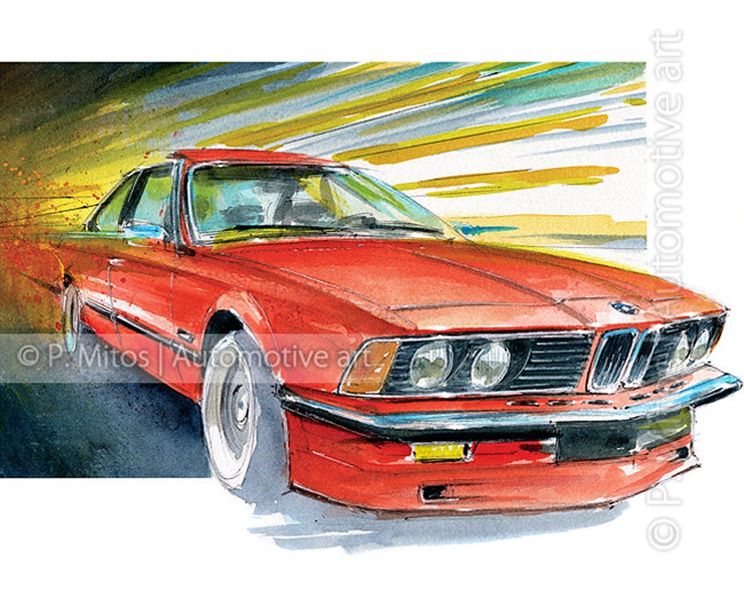 BMW 635 Csi E24 / Classic Car / Vintage Car / Automotive Art / Gift ...