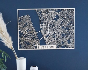 Liverpool Wood Street Map Laser Cut Street Maps Wooden Map - Etsy UK