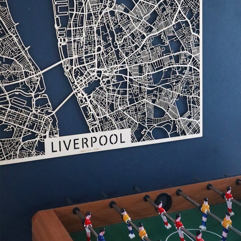 Wooden Map of Liverpool - Etsy