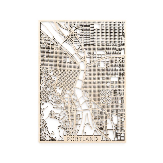 Wooden Map of Portland OR - Etsy