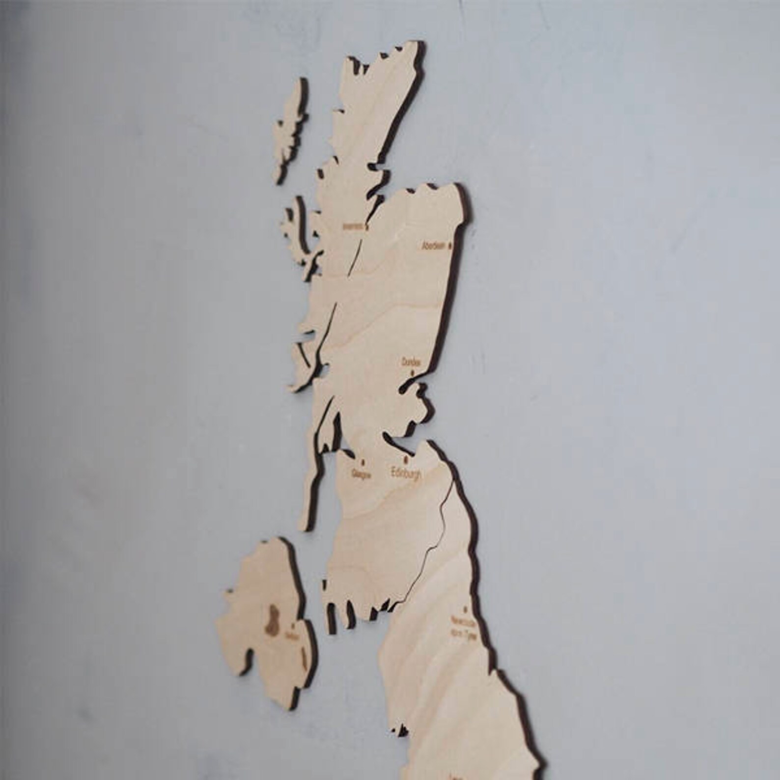 Wooden Map of United Kingdom - Etsy