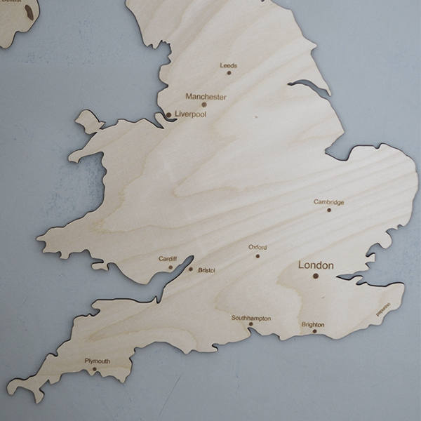 Wooden Map of United Kingdom - Etsy