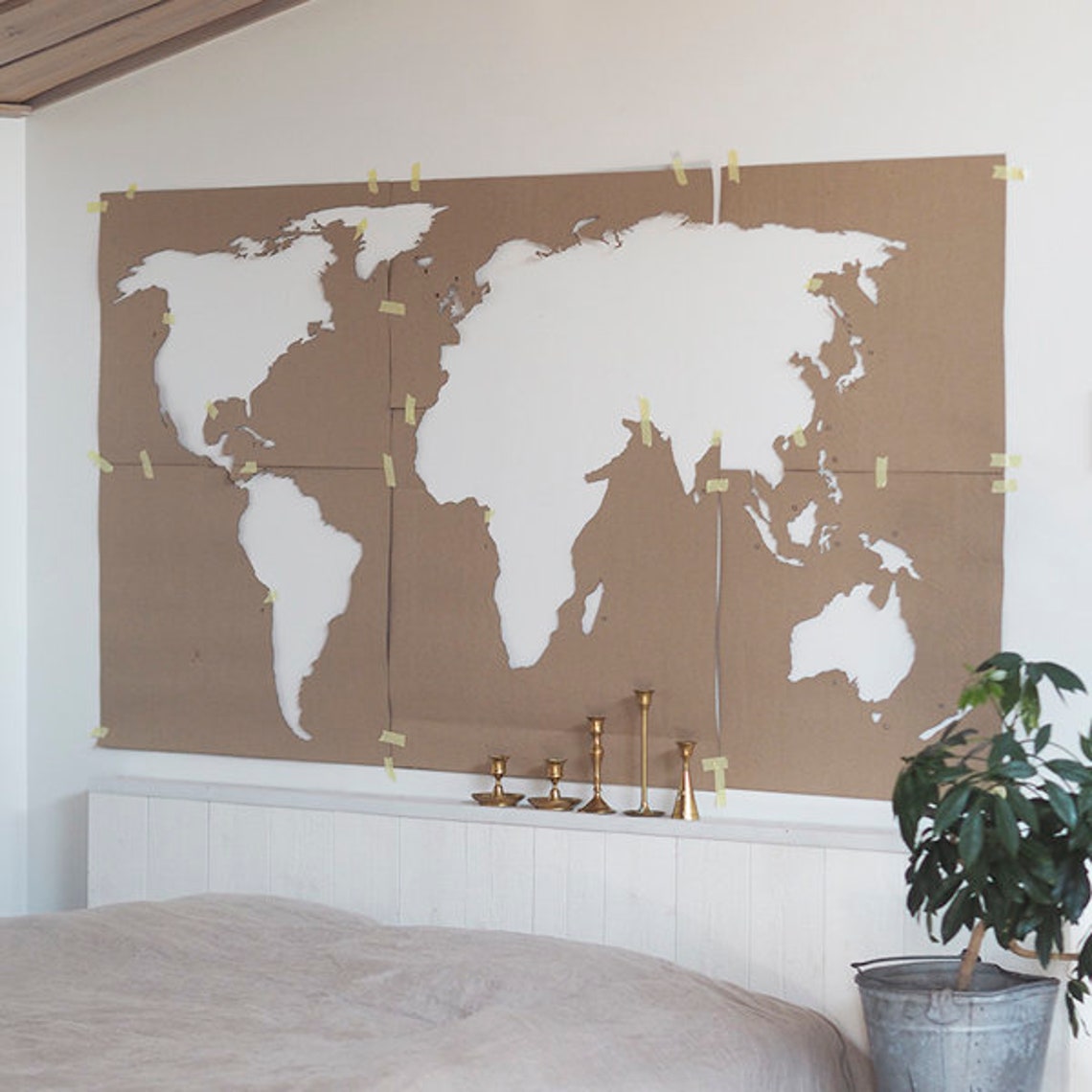 Wooden World Map XL With Flag Pins - Etsy